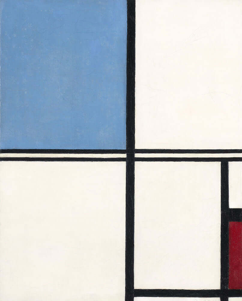 Composition with Blue and Red - Art Print – Craphe
