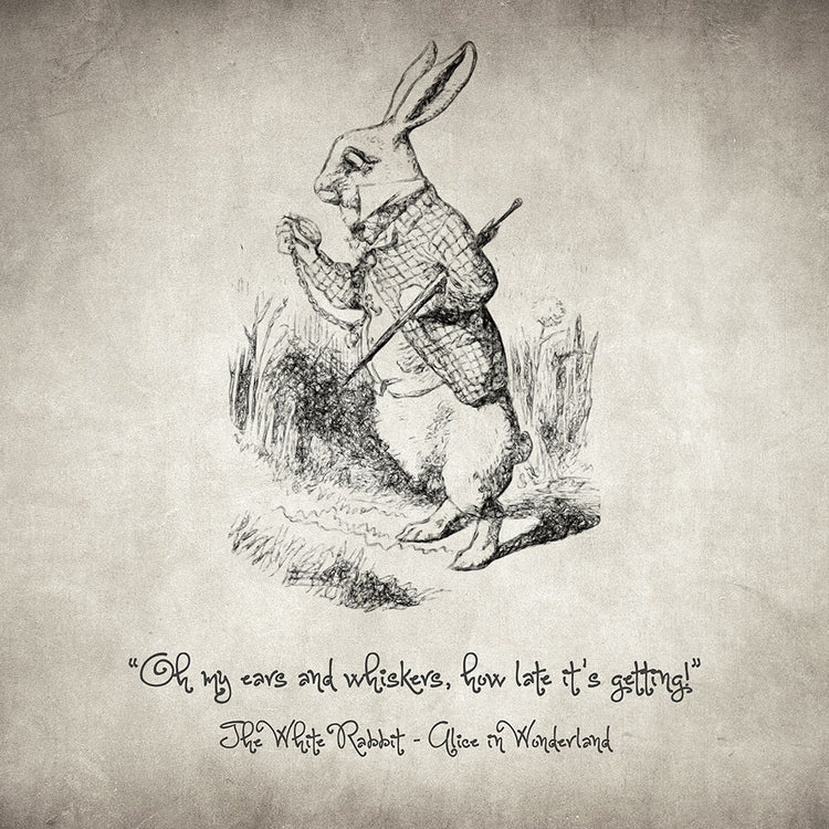 The White Rabbit Quote - Art Print | Zapista
